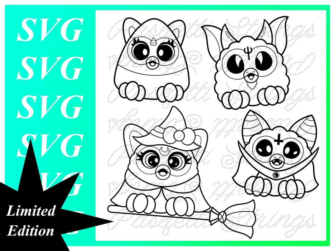 LIMITED EDITION Halloween Furbies SVG Files - Etsy