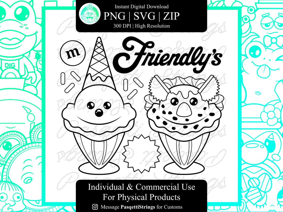 Friendly Ice Cream Monsters SVG - Etsy
