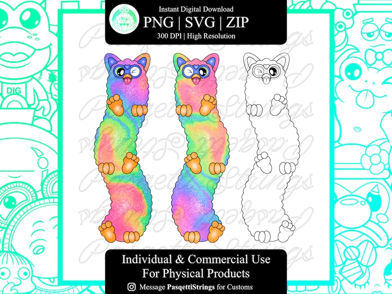 Long Furby SVG & PNG File - Etsy