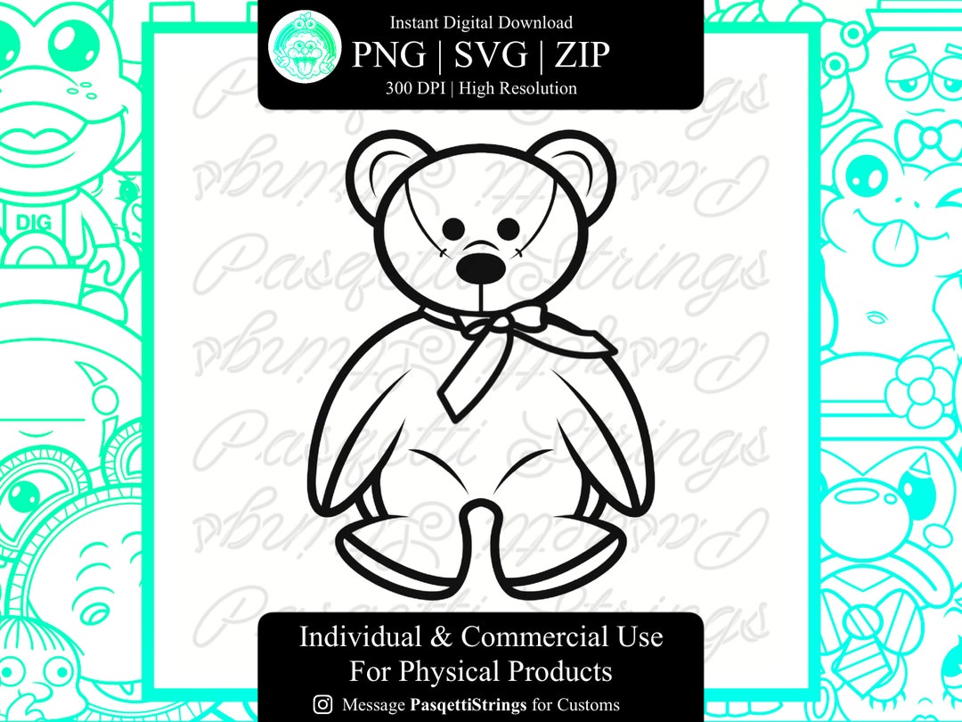 90s Beanie Baby Bear SVG File Nostalgia Teddy Bear Plush Retro - Etsy