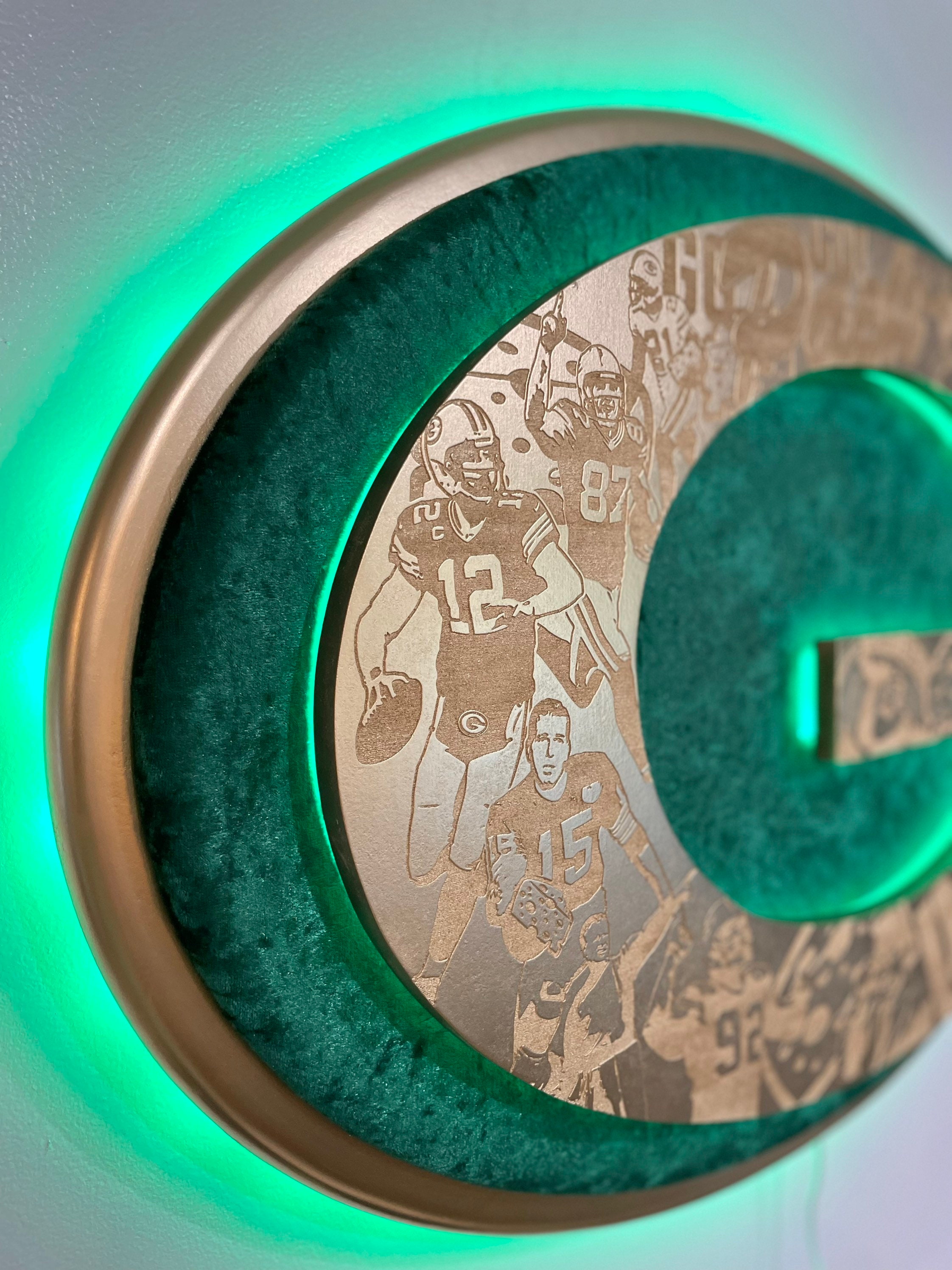 Green Bay Packers Velvet LED Sign - Etsy