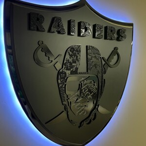 Las Vegas Raiders Sign (blk/blk) - Etsy