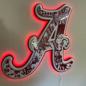 Alabama Crimson Tide LED Sign - Etsy