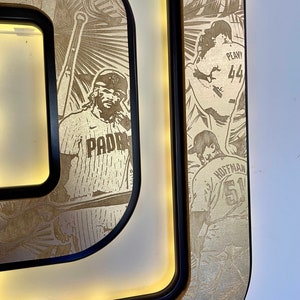 San Diego Padres LED Sign - Large - Etsy