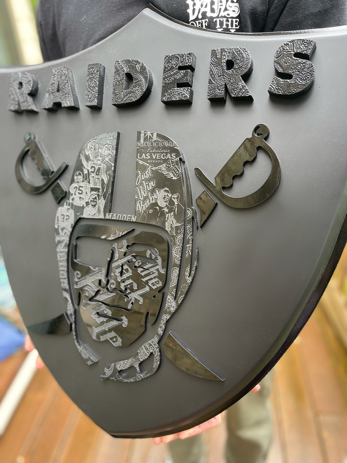 Las Vegas Raiders Sign blk/blk - Etsy