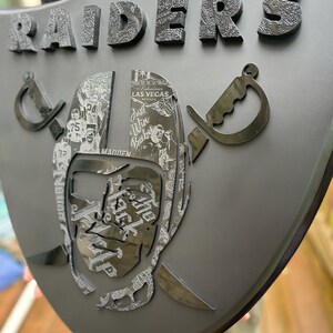 Las Vegas Raiders Sign (blk/blk) - Etsy