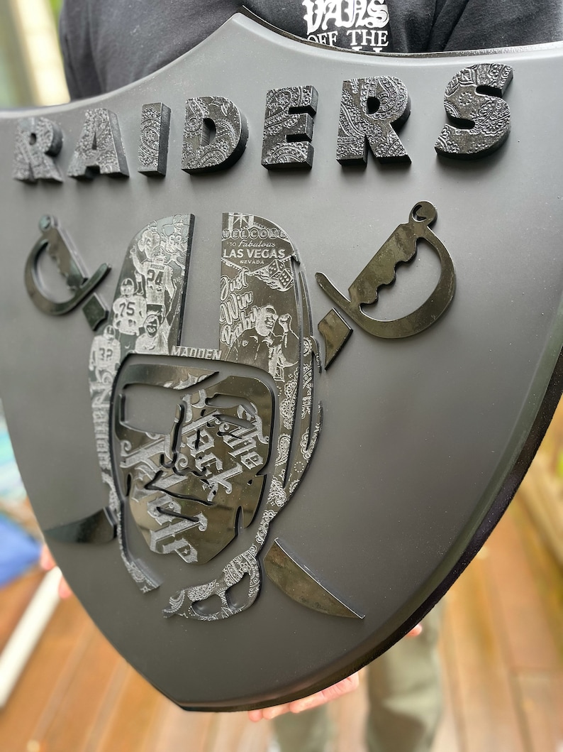 Las Vegas Raiders Sign (blk/blk) - Etsy