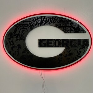 Georgia Bulldogs LED Sign - Etsy