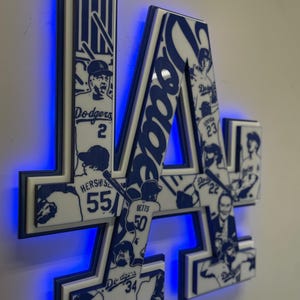 Los Angeles Dodgers LED Sign (2 Tone) - Etsy