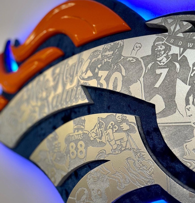 Denver Broncos LED Sign - Etsy