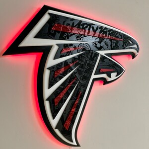 Atlanta Falcons LED Sign - Etsy