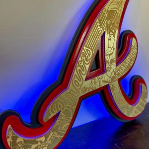 Atlanta Braves LED Sign - Etsy