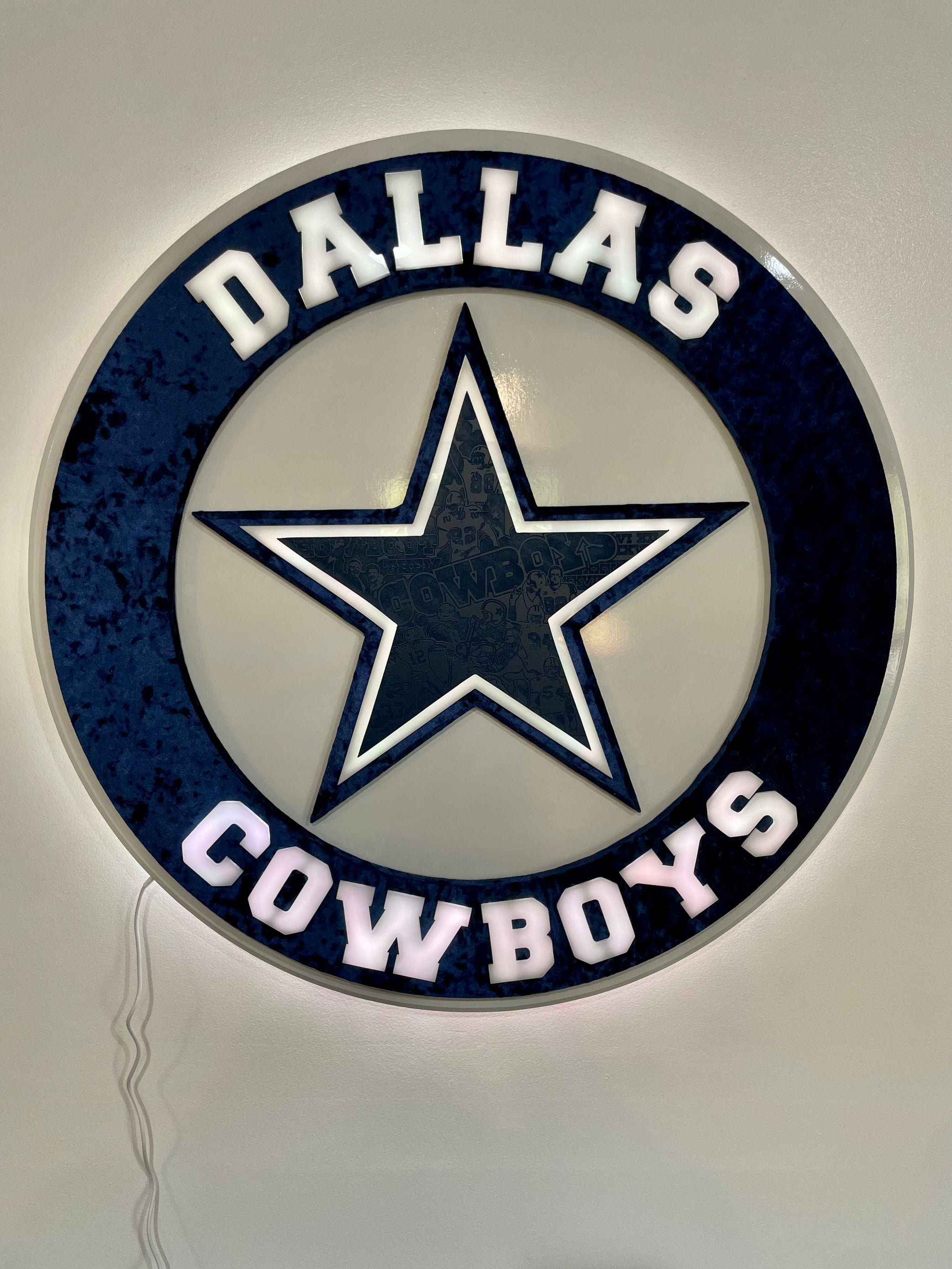 Dallas Cowboys Velvet LED Sign - Etsy