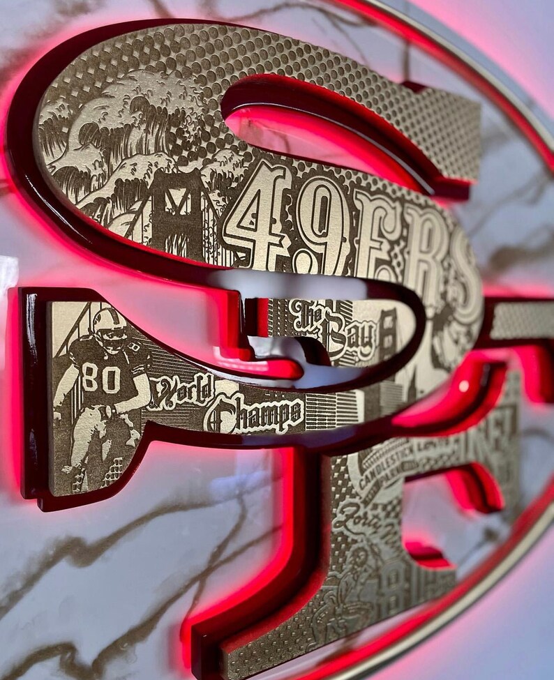 Front Lit San Francisco 49ers Sign - Etsy