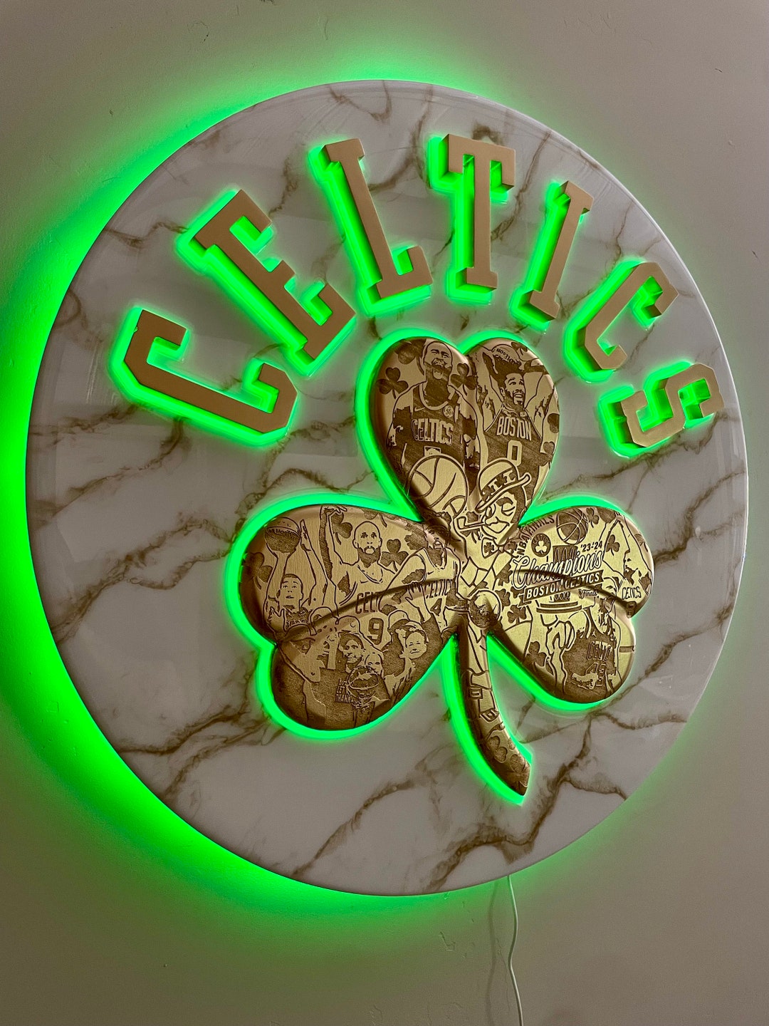 Boston Celtics 2024 Team Champions LED Sign - Etsy