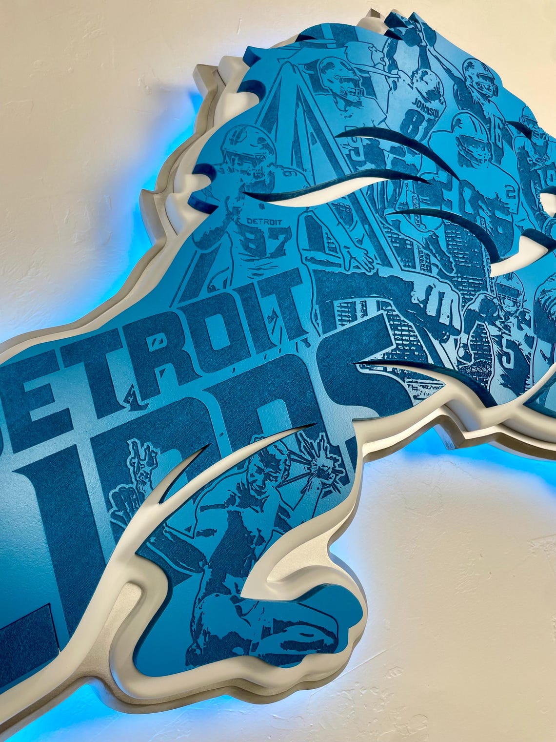 Detroit Lions LED Sign - Etsy