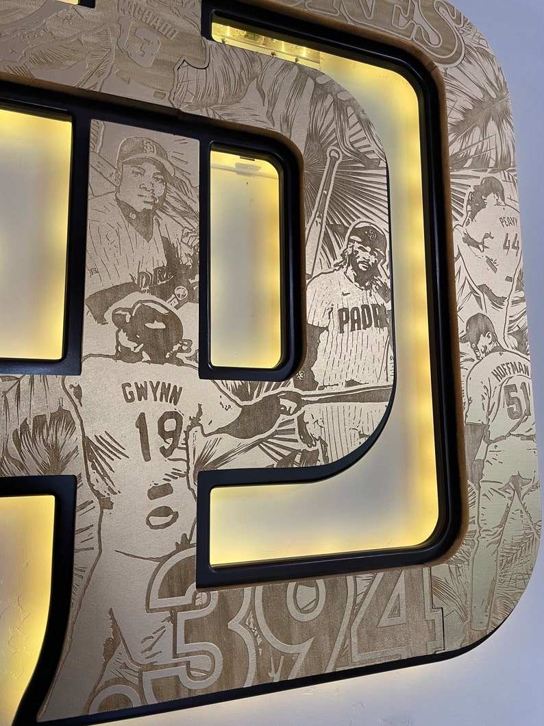 San Diego Padres LED Sign - Large - Etsy
