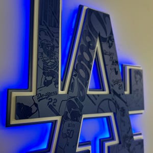 Los Angeles Dodgers LED Sign (all Blue) - Etsy
