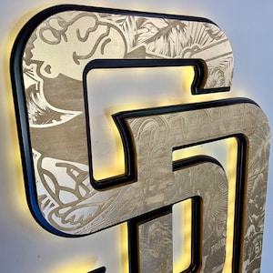 San Diego Padres LED Sign - Large - Etsy
