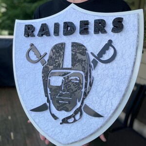 Las Vegas Raiders White Velvet LED Sign - Etsy