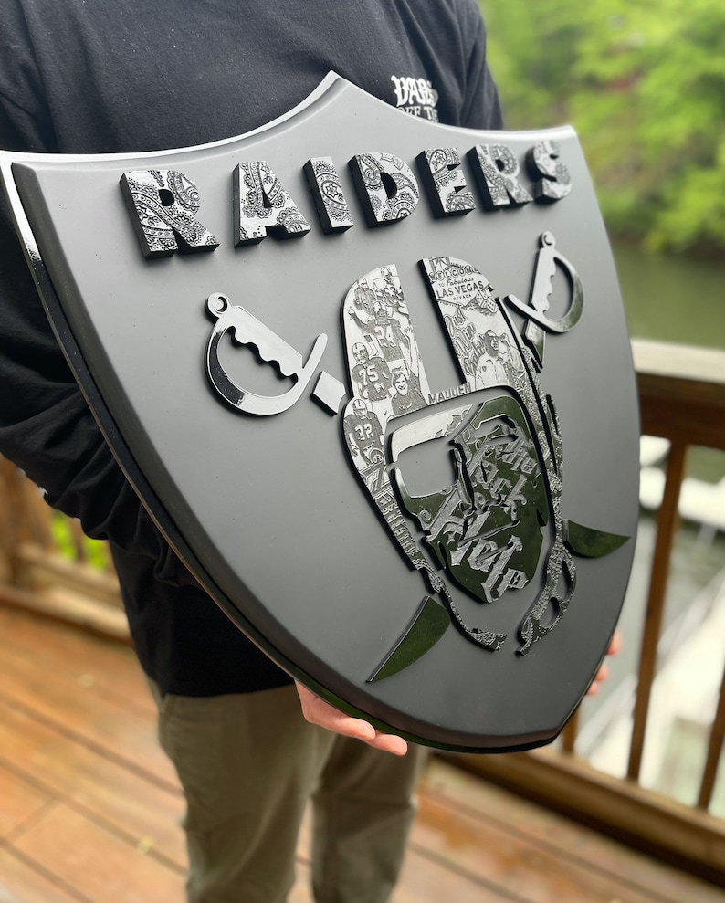 Las Vegas Raiders Sign (blk/blk) - Etsy