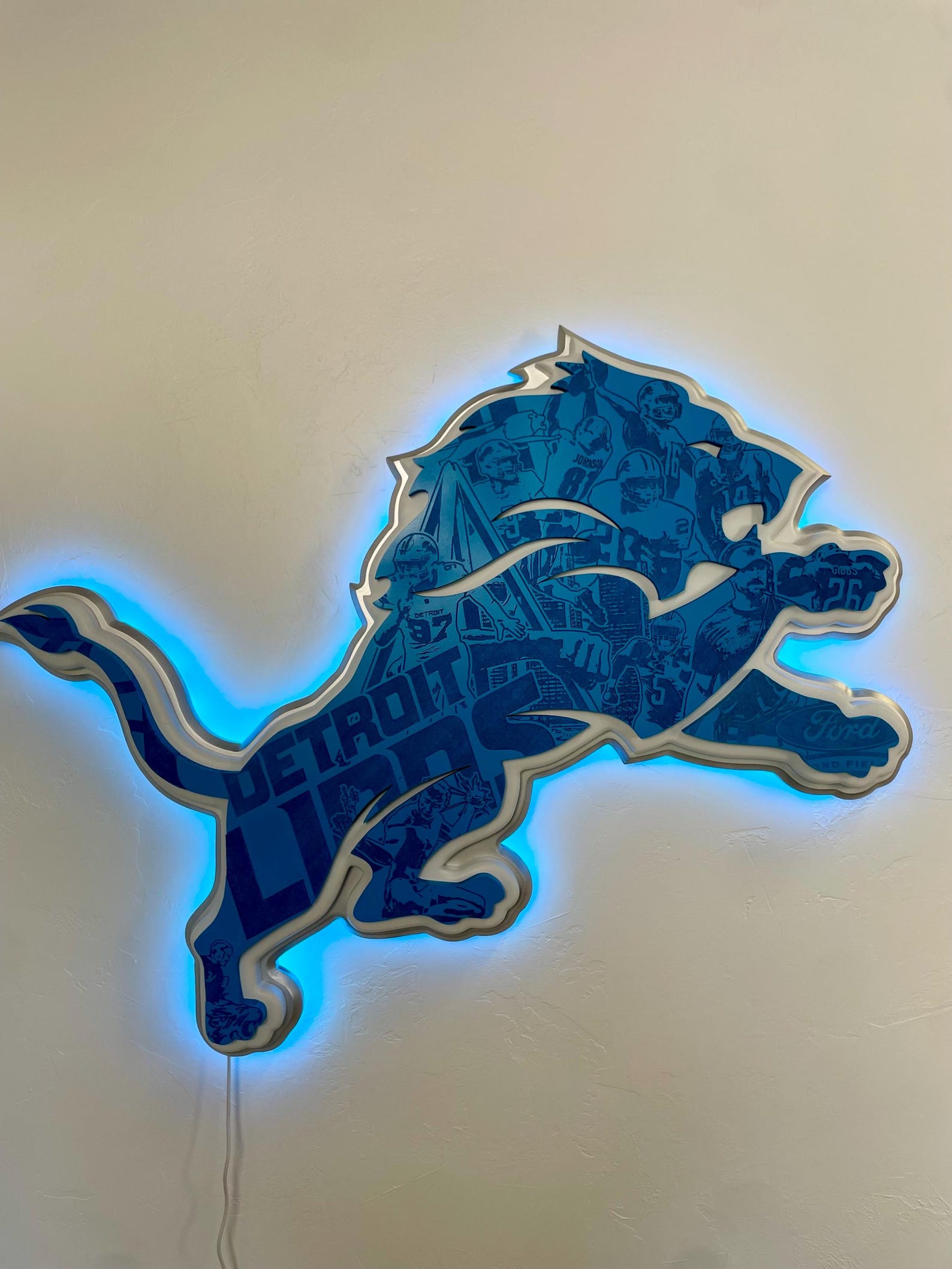 Detroit Lions LED Sign - Etsy