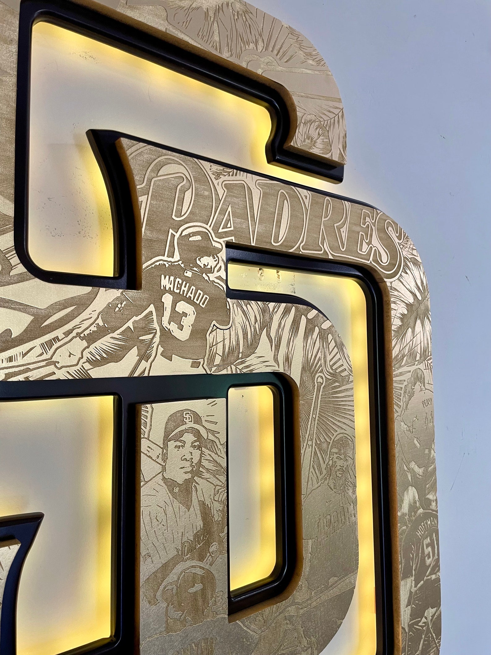 San Diego Padres LED Sign - Large - Etsy