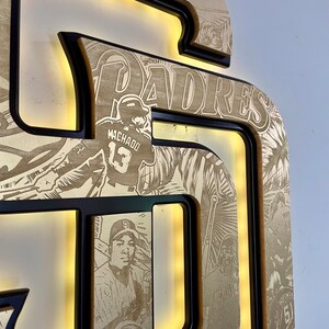 San Diego Padres LED Sign - Large - Etsy