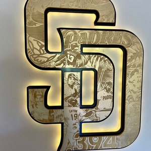 San Diego Padres LED Sign - Large - Etsy