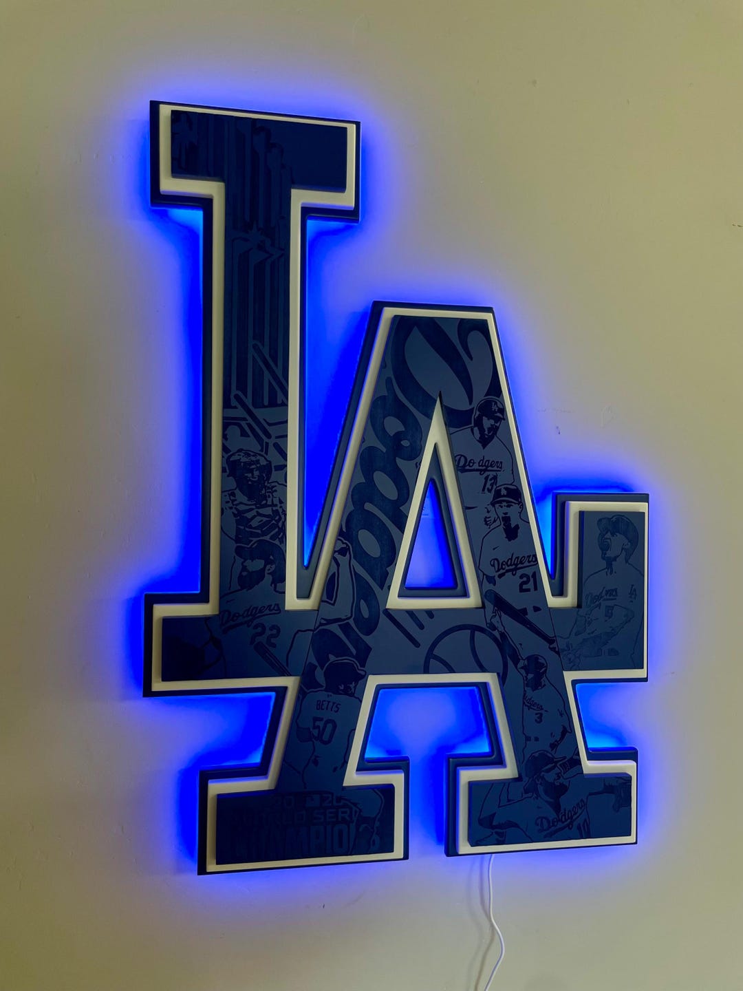 Los Angeles Dodgers LED Sign (all Blue) - Etsy