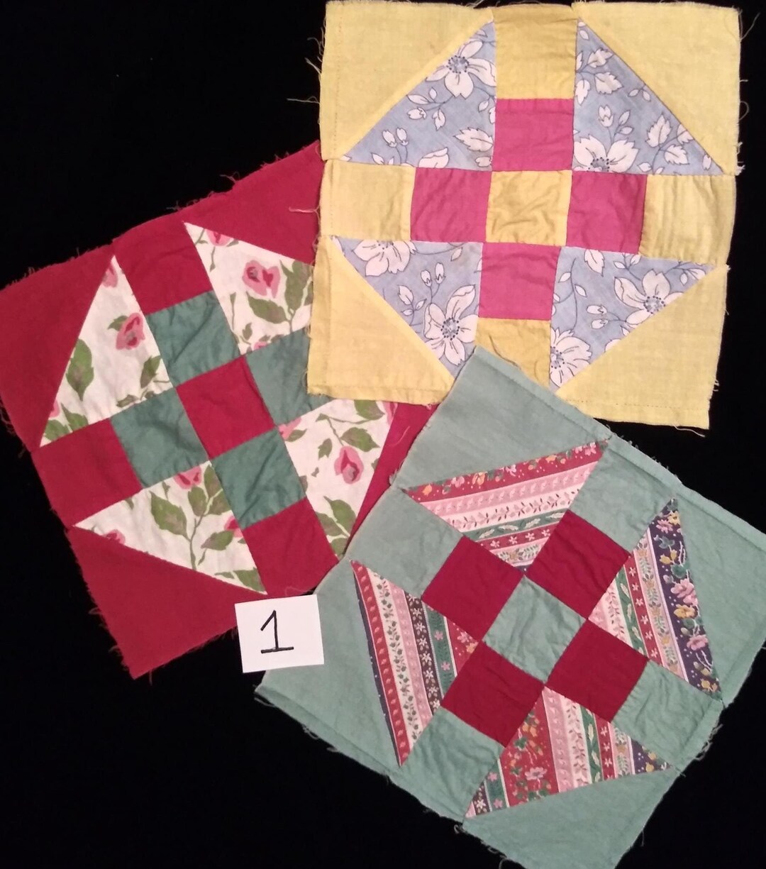 Vintage Quilt Blocks 1950's Retro Fabrics Used in This Classic Churn ...