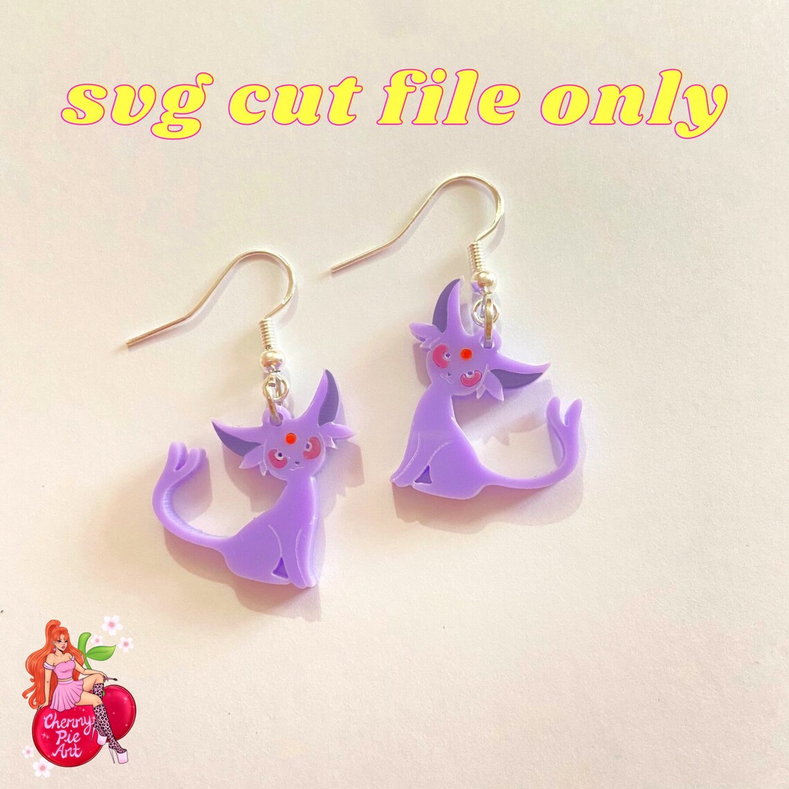 Espeon Eevee Eeveelution Earring Svg Laser Cut File NO PHYSICAL PRODUCT ...