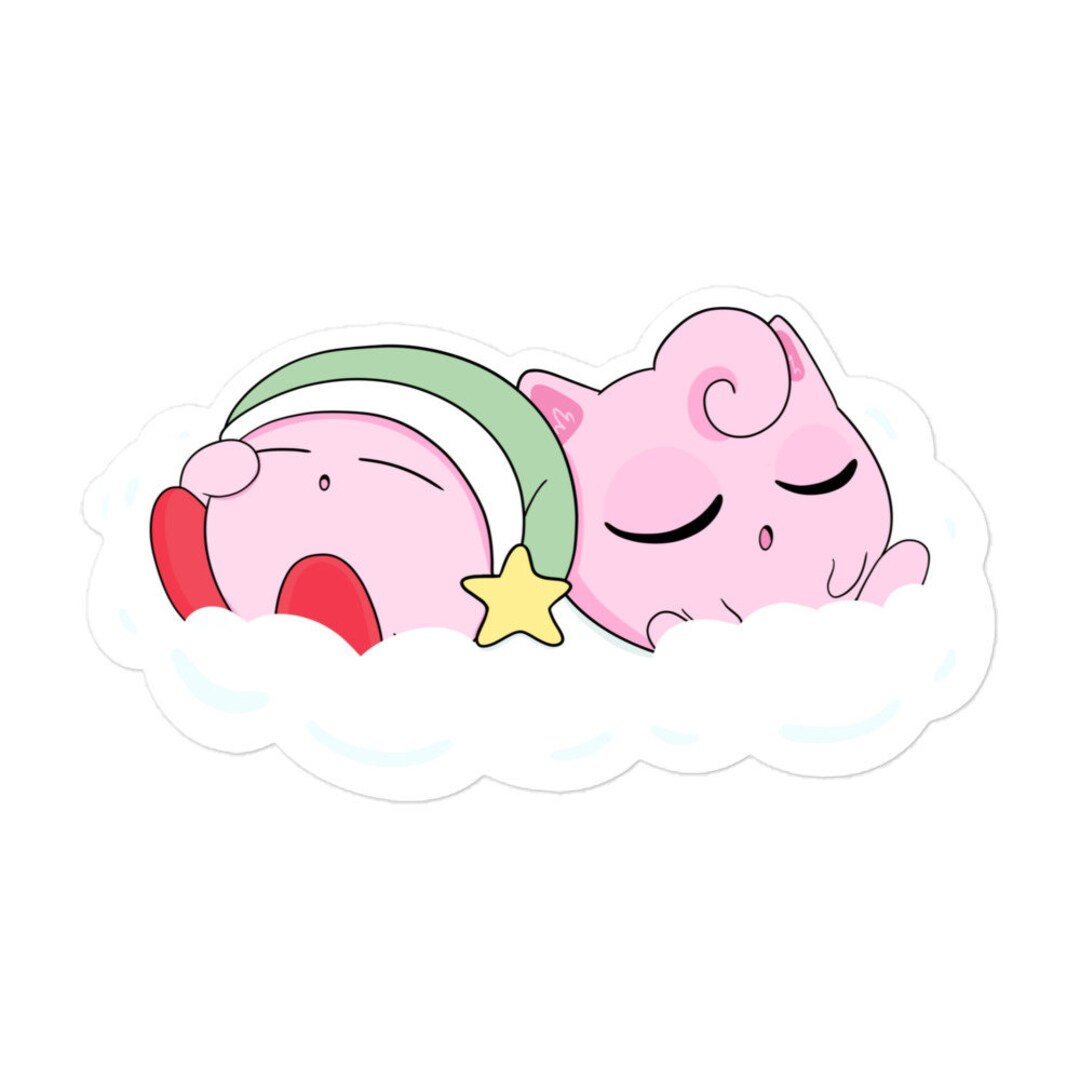 Nap Buddies Sticker Cute Kawaii Illustration Pink Anime Egirl Gamer ...