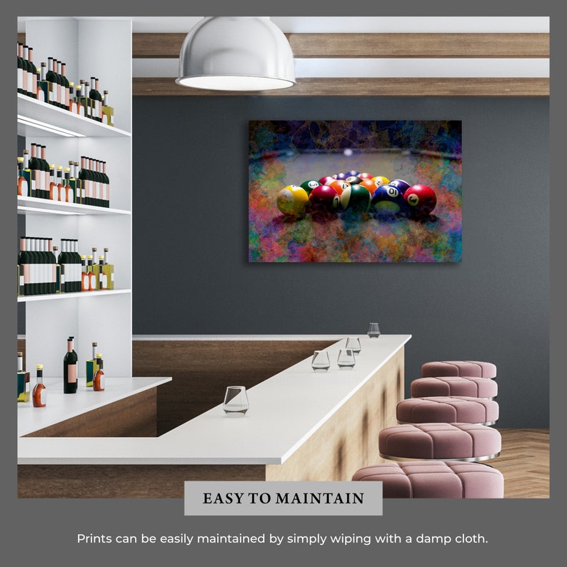 Billiards Pool Wall Art Painting Printed on Aluminum Metal - Etsy