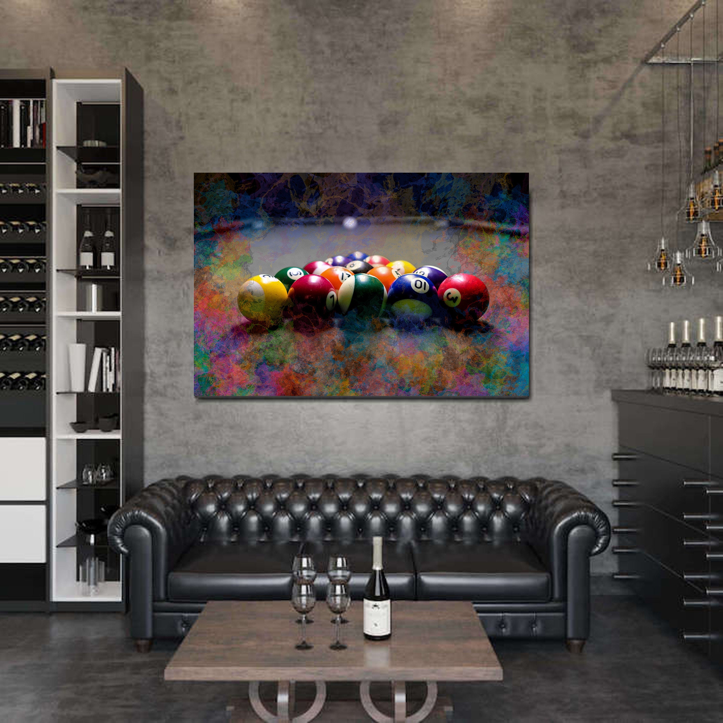 Billiards Pool Wall Art Painting Printed on Aluminum Metal - Etsy