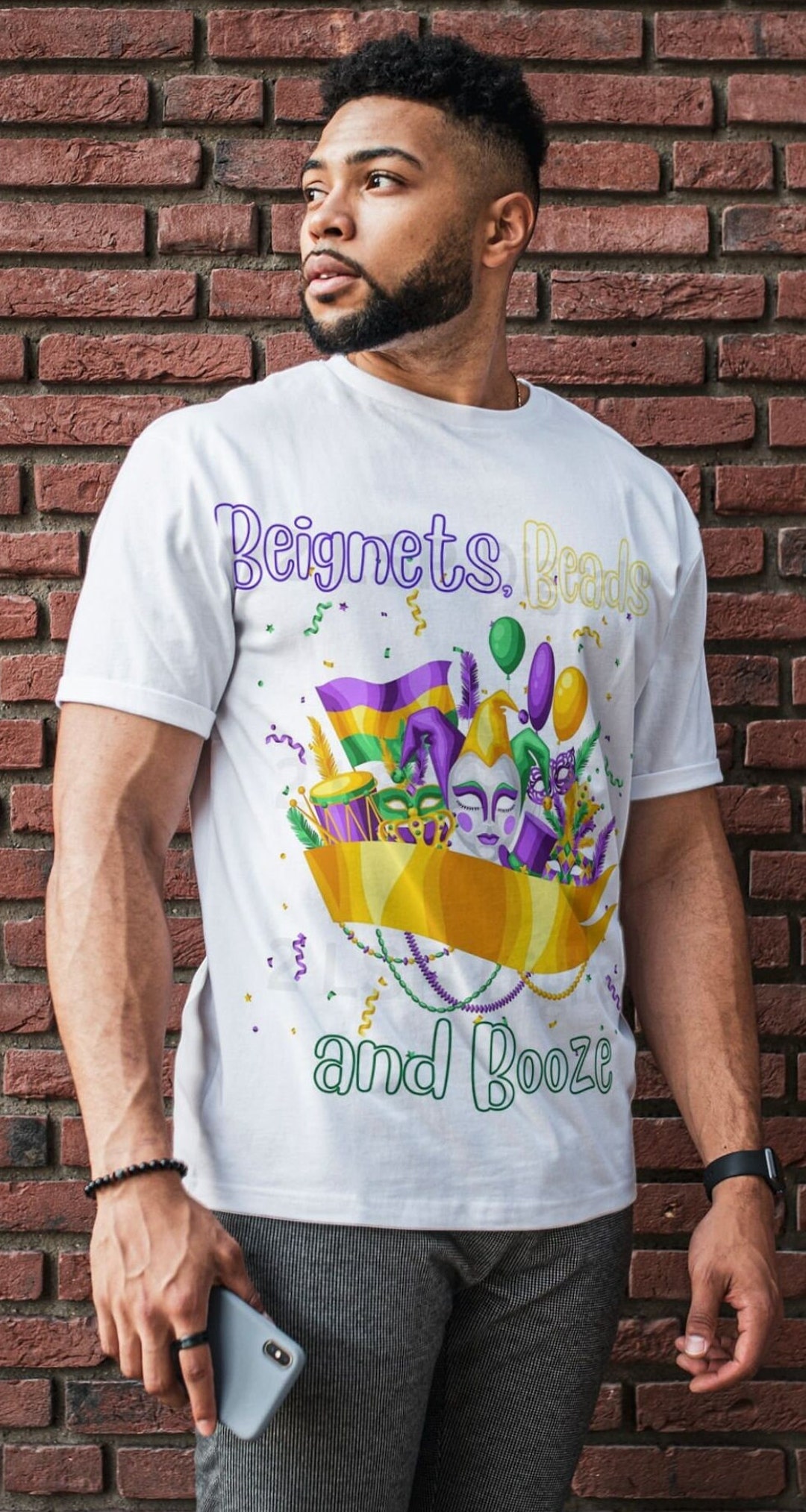 Mardi Gras, Beignets, Beads and Booze, Design Svg, Pdf, Jpg ...