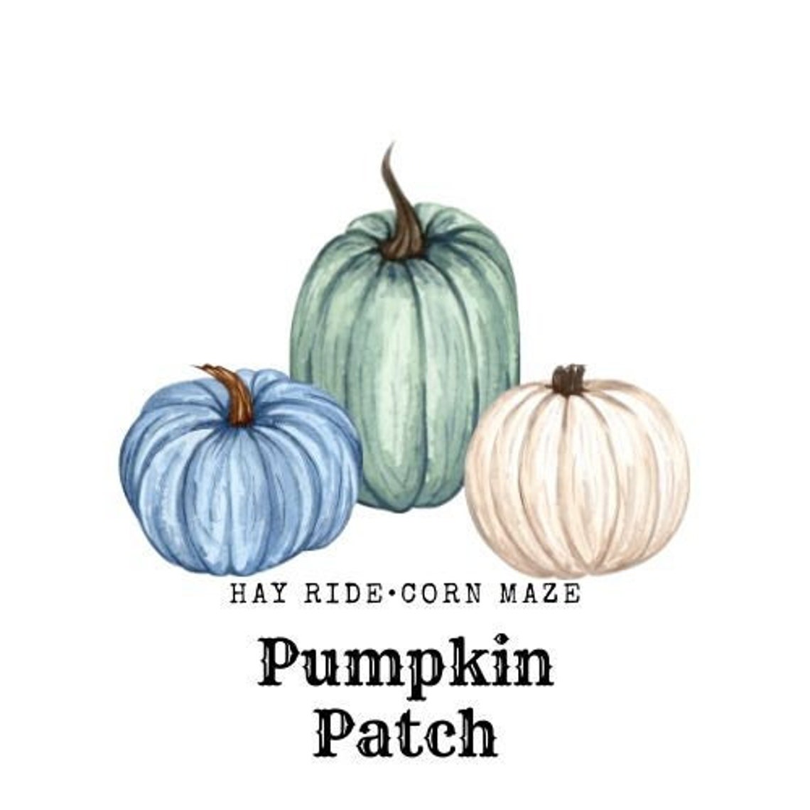 Boho Pumpkins, Pumpkin Patch, Hayrides, Corn Maze, Instant Download ...
