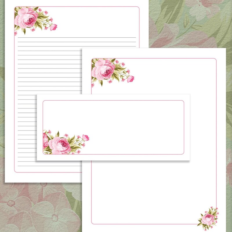 Jw Stationery Roses - Etsy