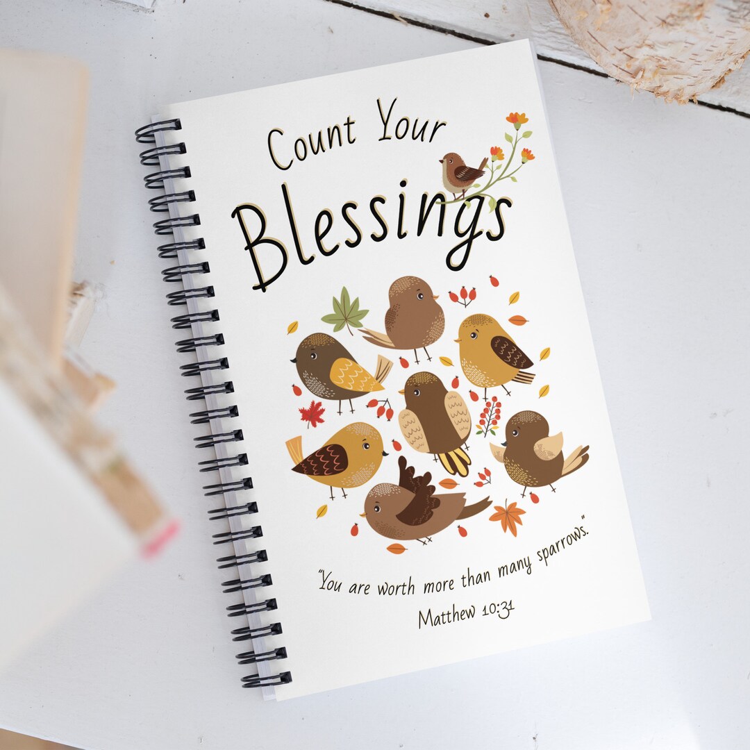 Count Your Blessings Spiral Notebook - Etsy