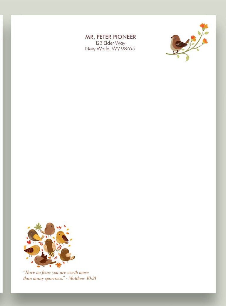 Personalized JW Letter Writing Stationery and Envelope you Are Worth ...