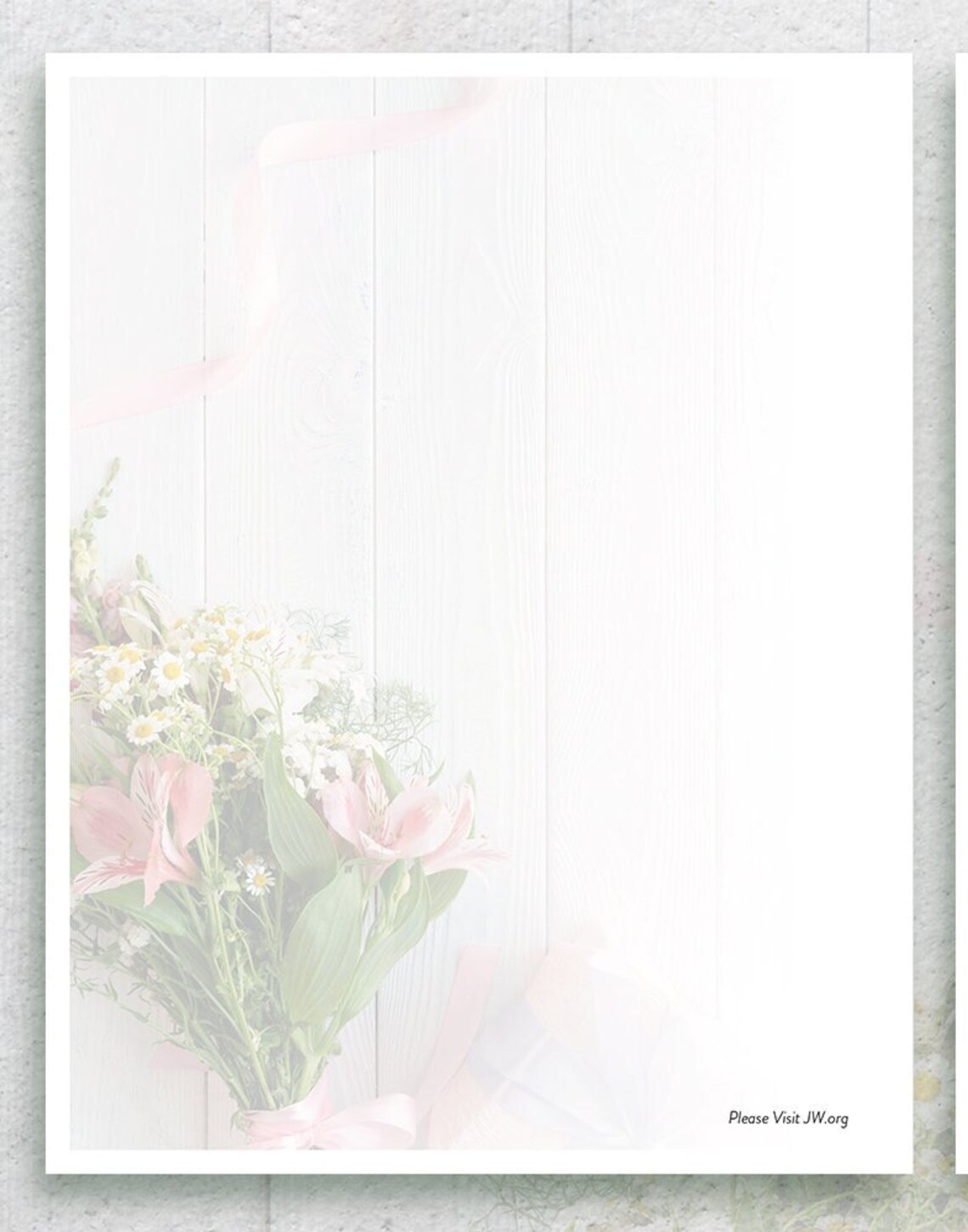 Downloadable JW Spring Flowers 2 Stationery - Etsy