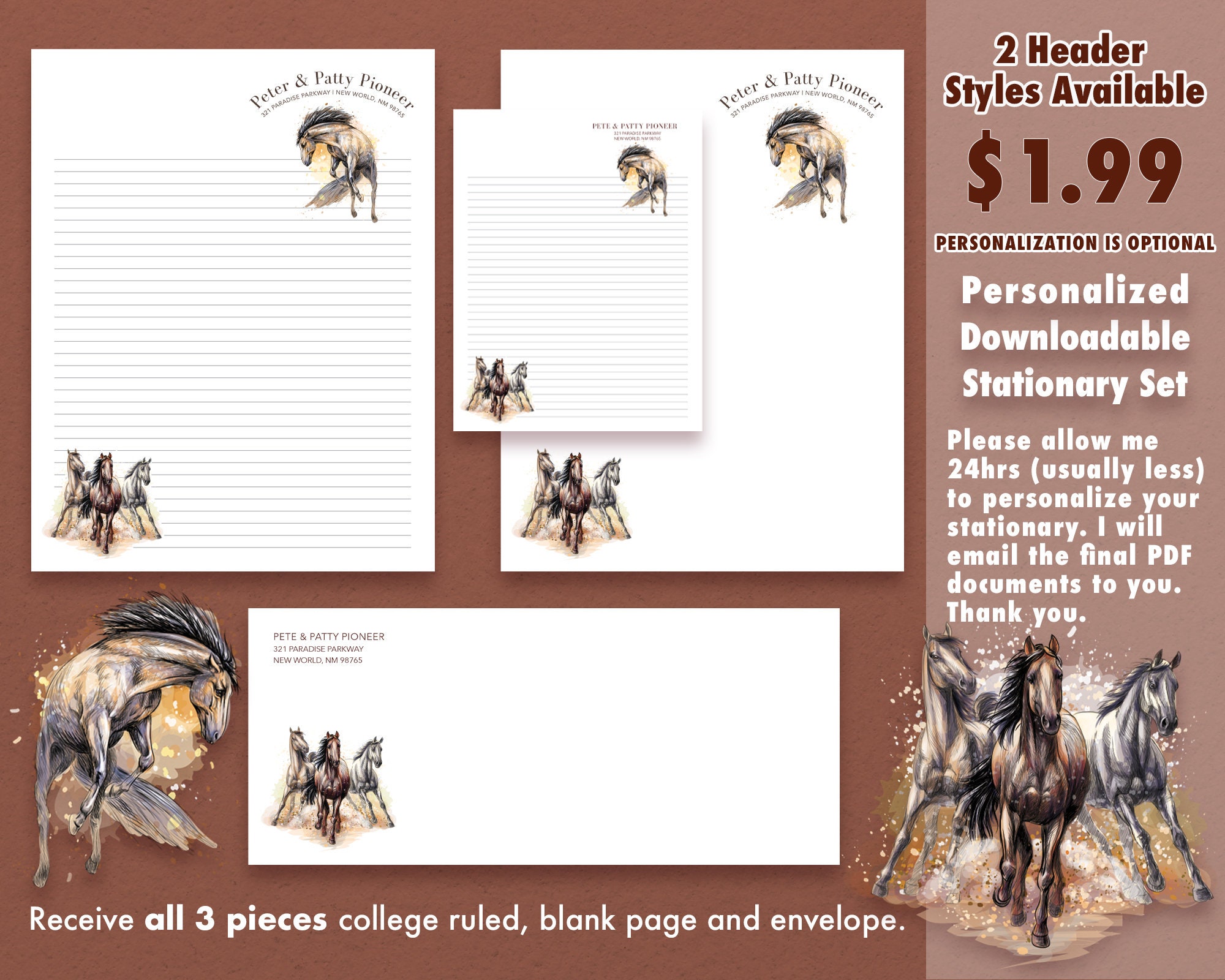 INSTANT Download JW was It Designed Horses - Etsy