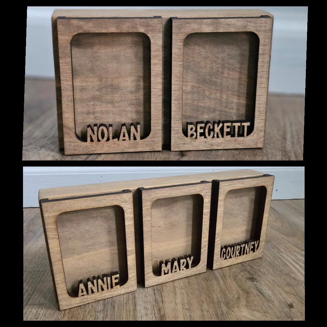 Personalized Wood Kids Wallet Size 2x3 School Picture Frame for 2,3 ...