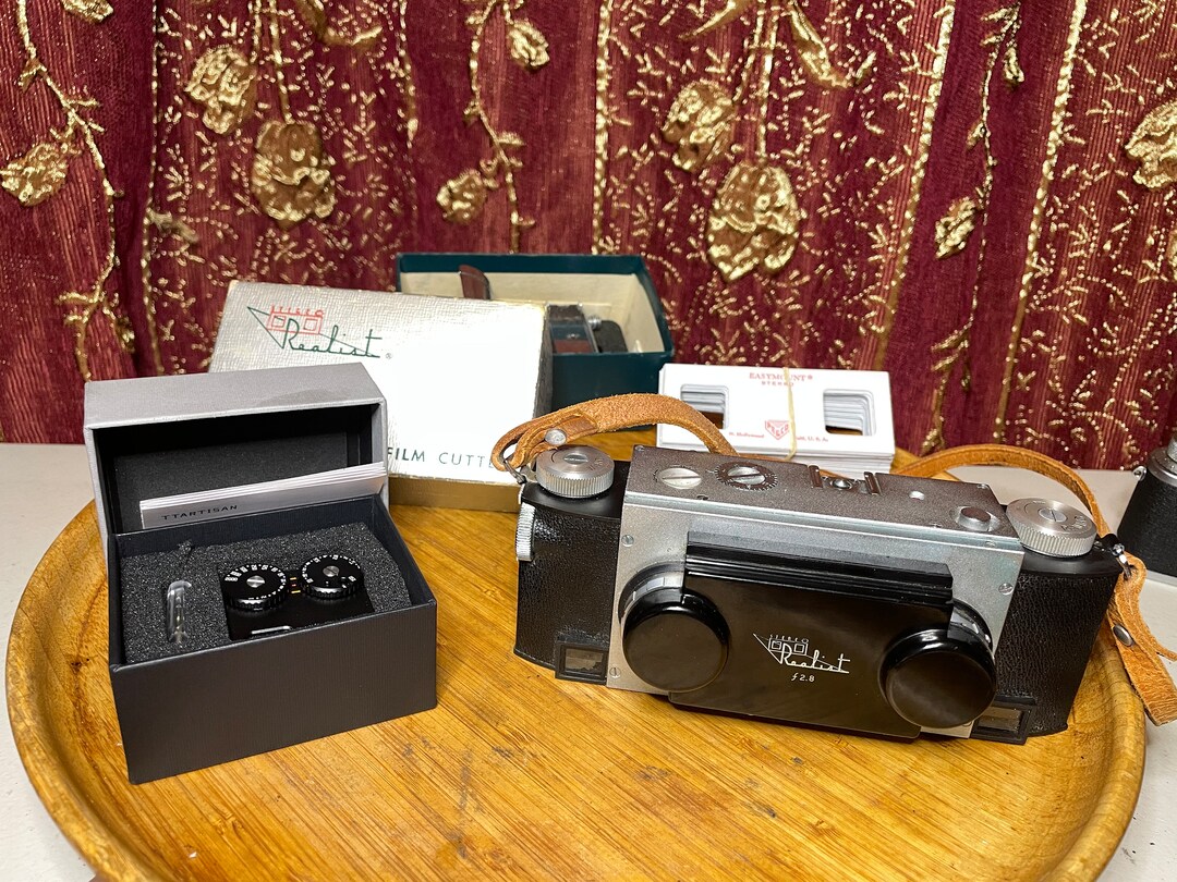 STEREO Realist F2.8 Complete Stereo Slide Outfit,35mm Camera Steinheil ...