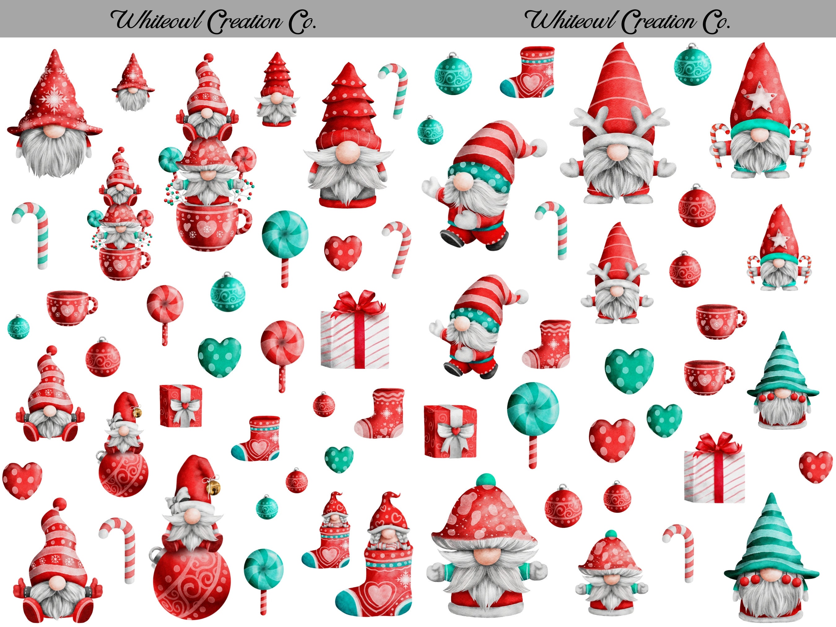 Printable Sticker Sheet magic Christmas Gnomes, Printable Stickers ...