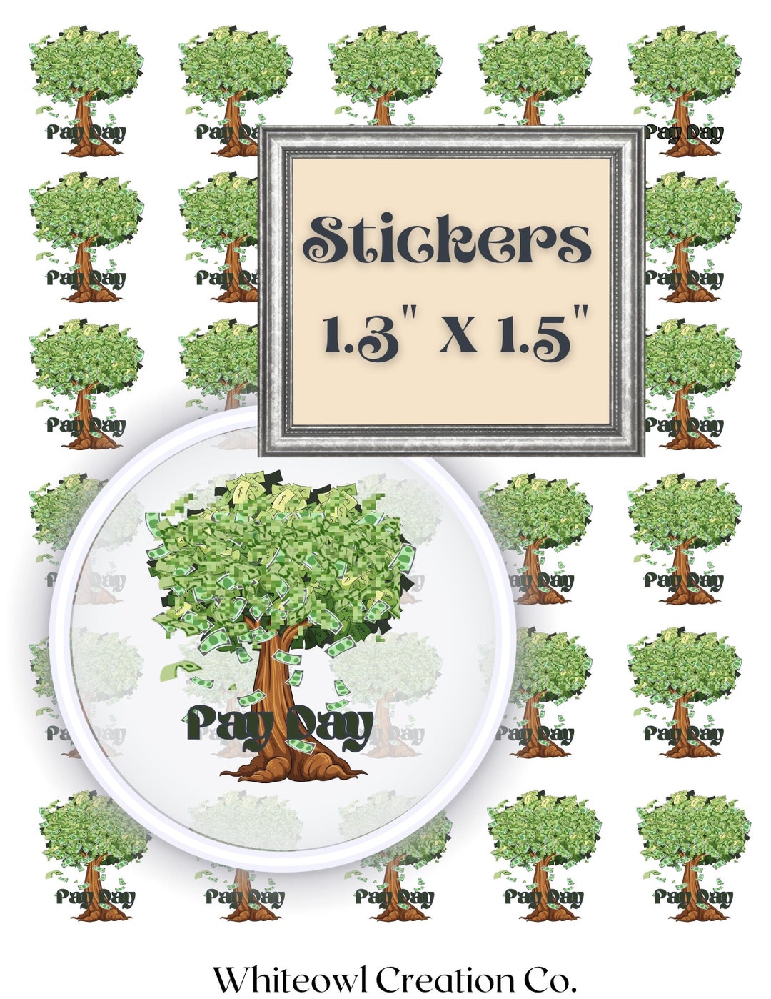 Printable Planner Stickers pay Day Instant Download PNG and PDF ...