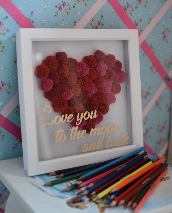 Personalised Flower Shadow Box Frame Birthday Gift | Etsy