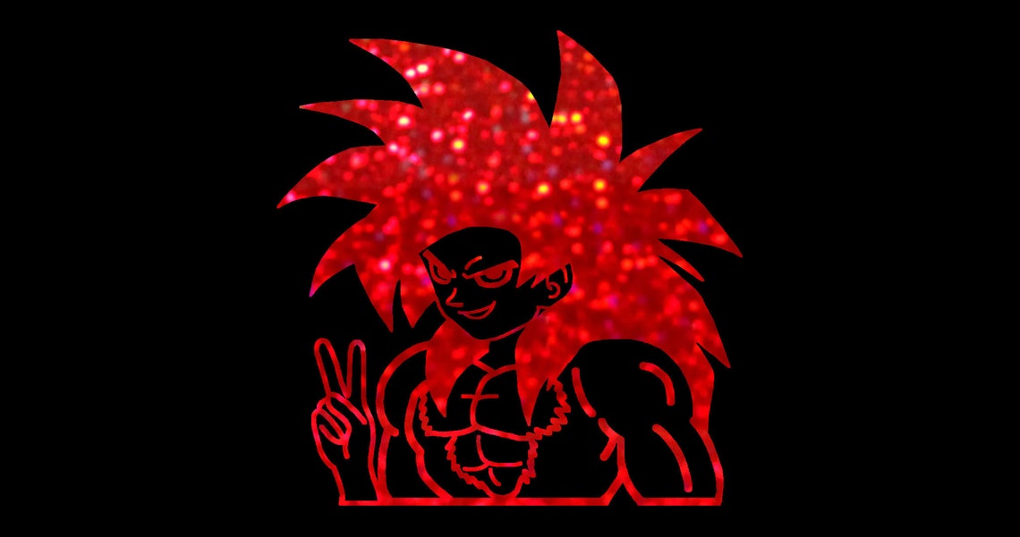 SSJ4 Beast RED Holo - Etsy