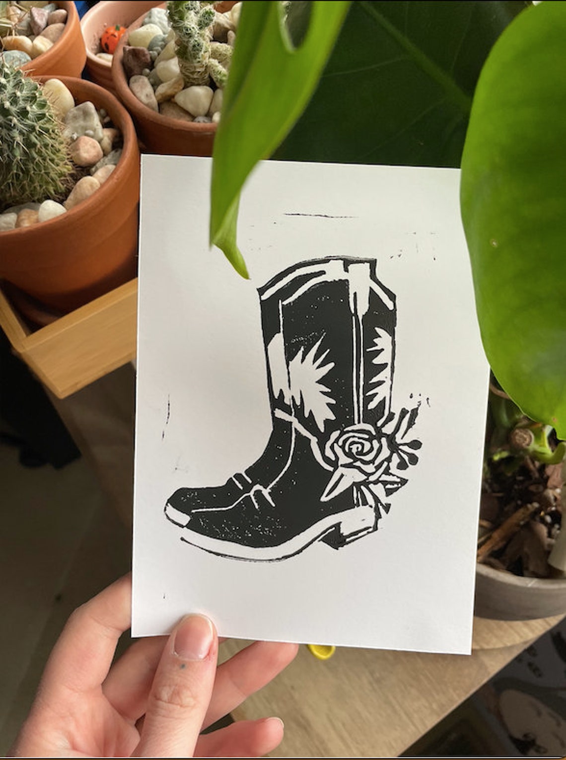 Cowboy Boot Print - Etsy