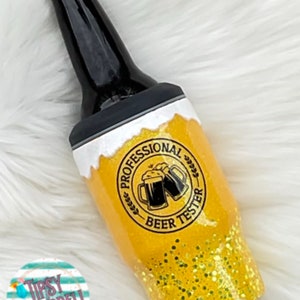 Professional Beer Tester Personalized Epoxy Glitter 3-in-1 Can Cooler ...